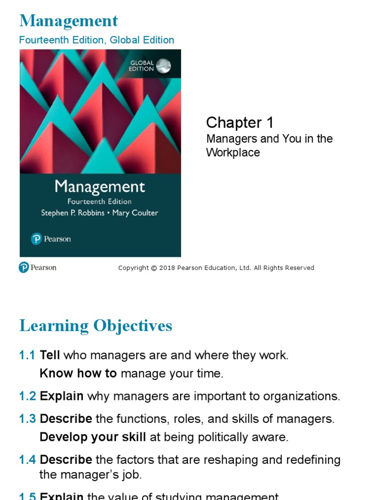Management Robbins 14e-Ge C01 Slides | PDF | Goal | Efficiency