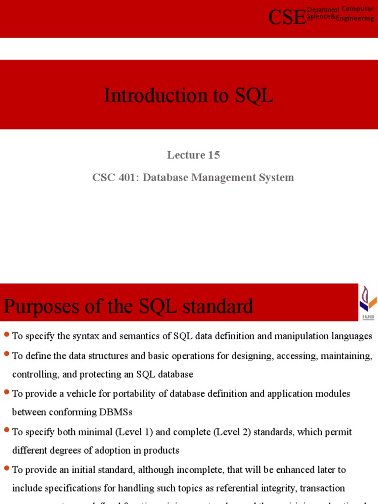 CSC 401: Database Management System | PDF | Relational Database | Databases