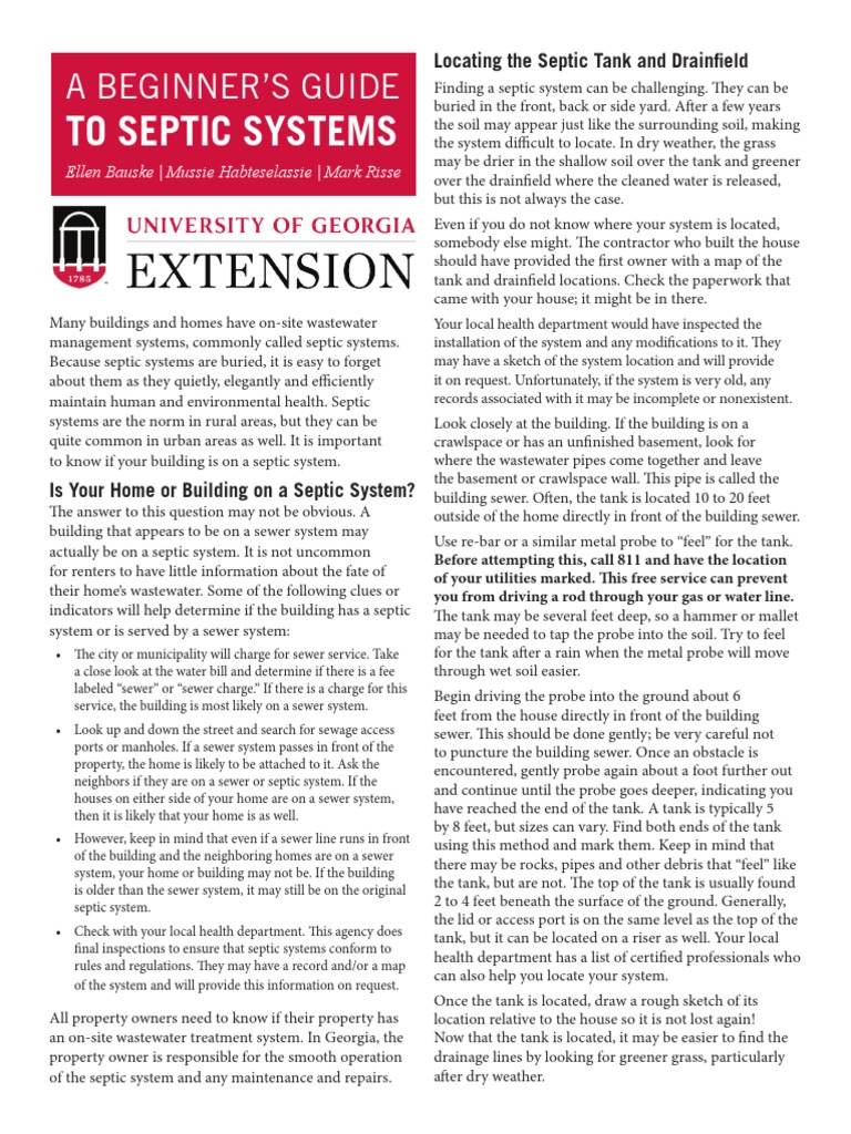 Beginners Guide To Septic Systems | PDF | Septic Tank | Waste Treatment ...