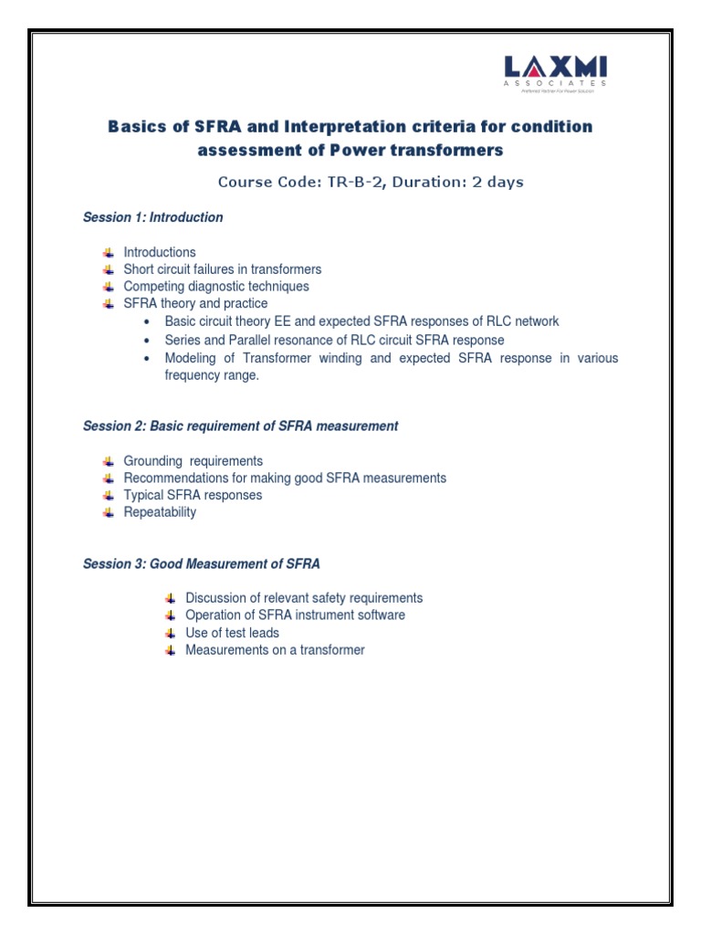 SFRA Training for Transformer Assessment | PDF | Science & Mathematics ...