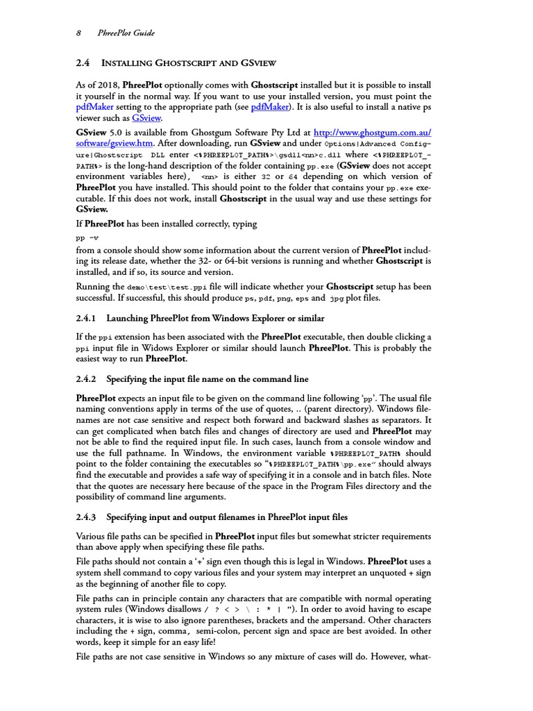 PhreePlot (026 109) | PDF | Command Line Interface | Computer File
