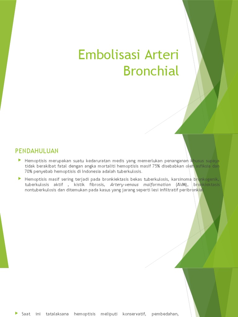 Embolisasi Arteri Bronchial untuk Hemoptisis | PDF | Kesehatan Holistik