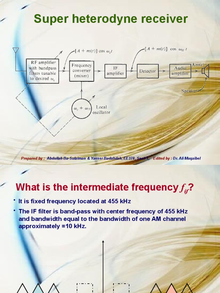 Lect 9 Super Heterodyne Receiver | PDF | Radio | Radio Technology