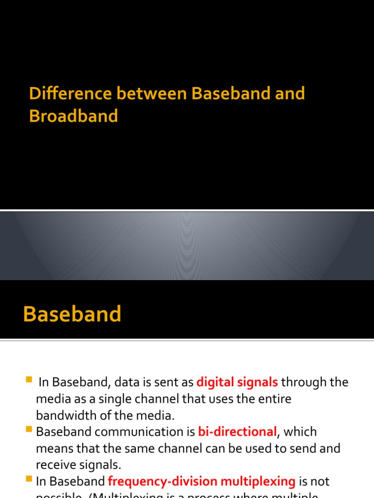Baseband vs. Broadband Explained | PDF