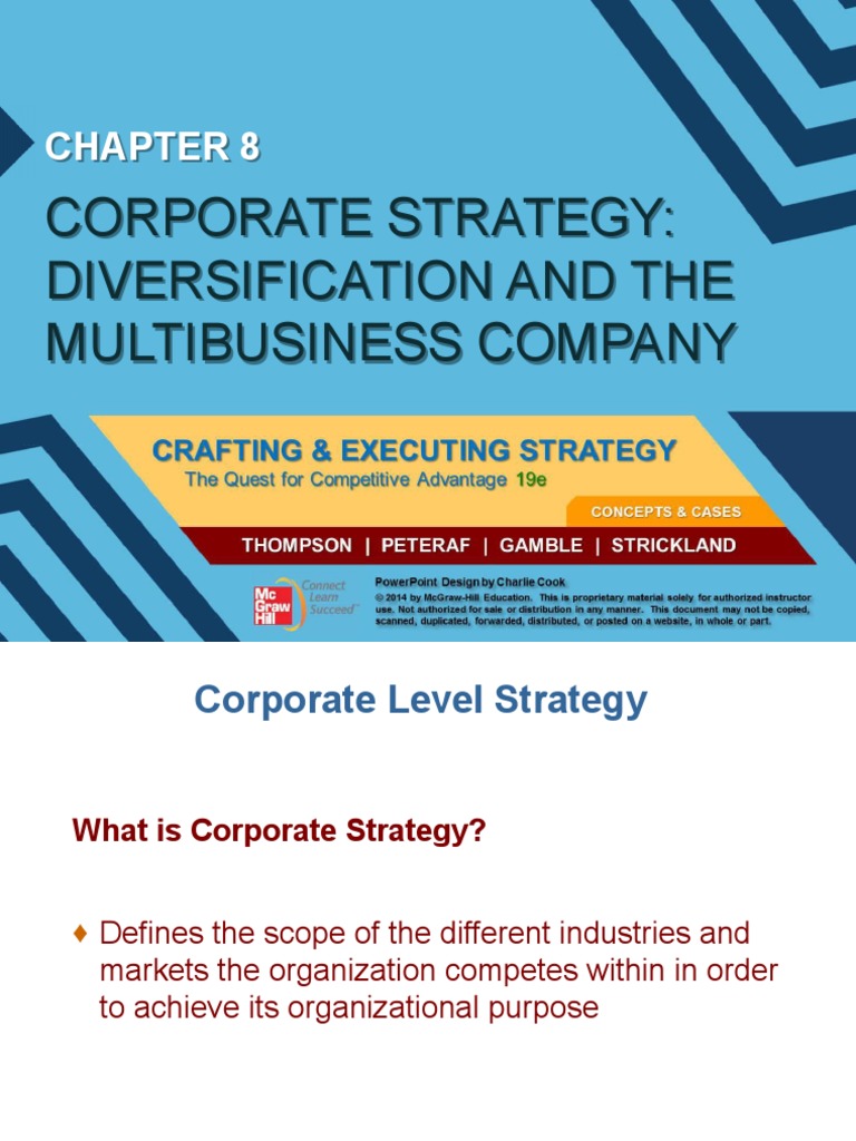 Corporate Strategy Ch. 8 | PDF | Mergers And Acquisitions ...