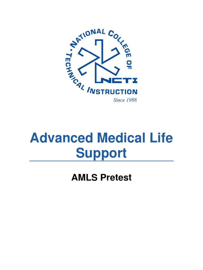 Advanced Medical Life Support: AMLS Pretest | PDF | Shock (Circulatory ...