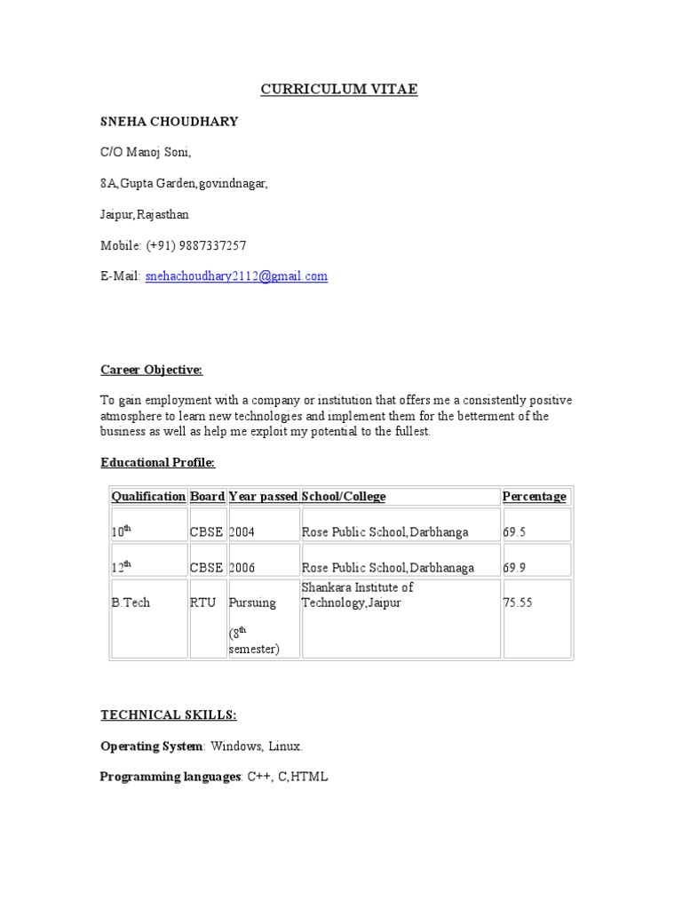Aspiring Tech Professional CV | PDF | Business | Games & Activities