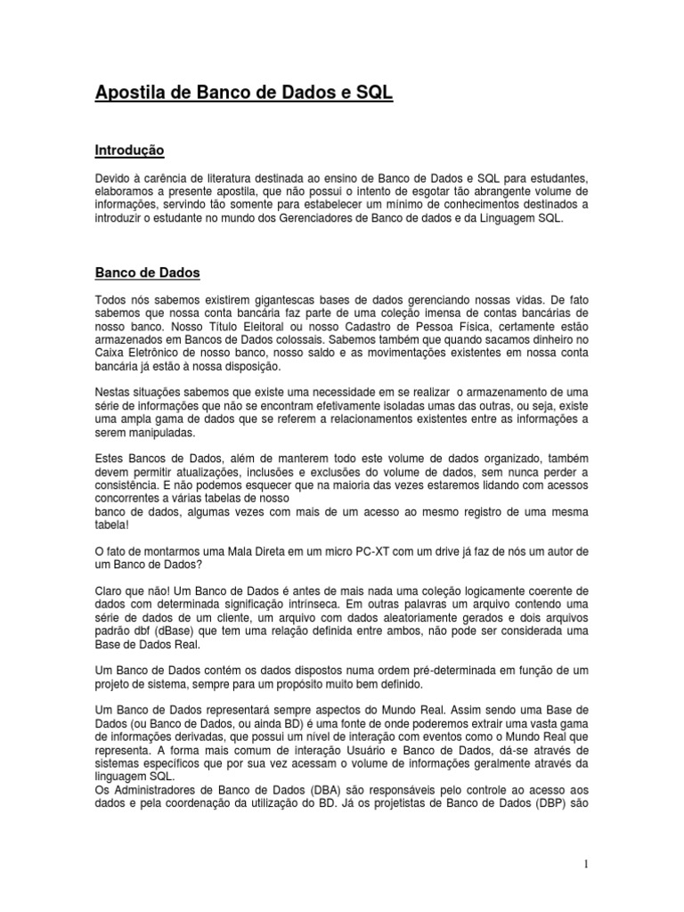 Uma Introdução Completa aos Conceitos Fundamentais de Banco de Dados e ...