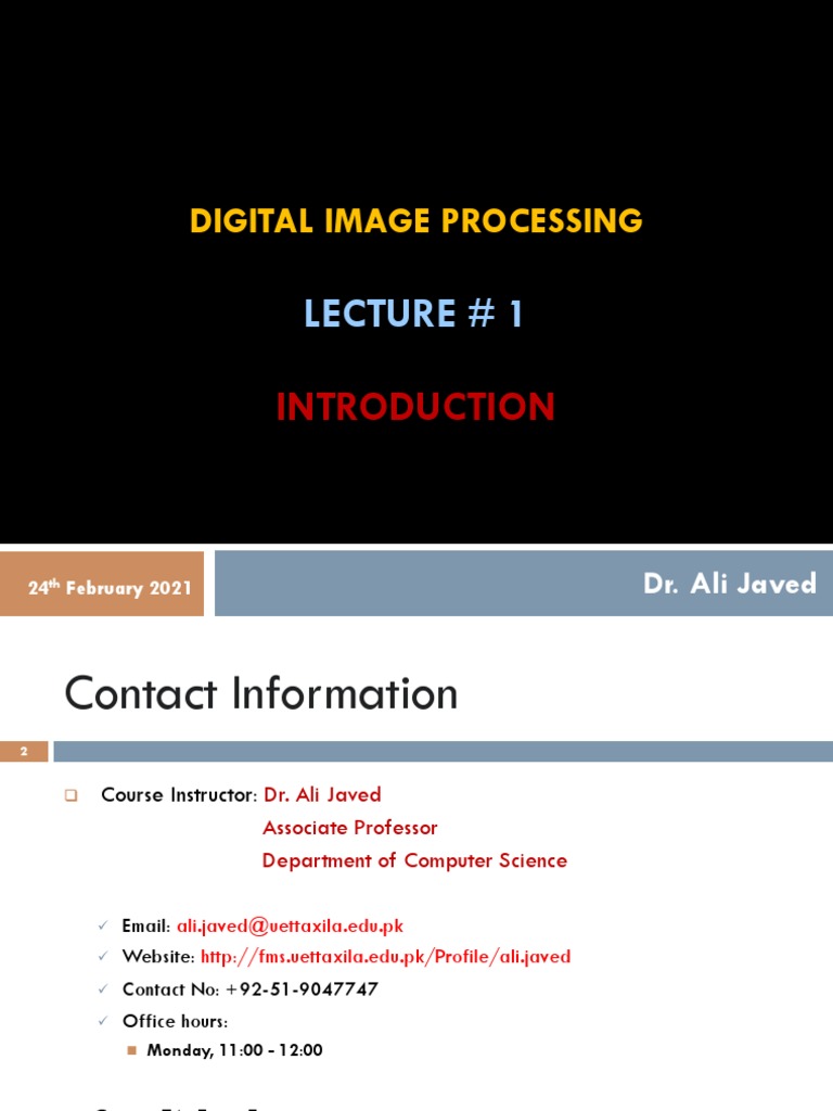 DIP Lec1 | PDF | Image Segmentation | Data Compression