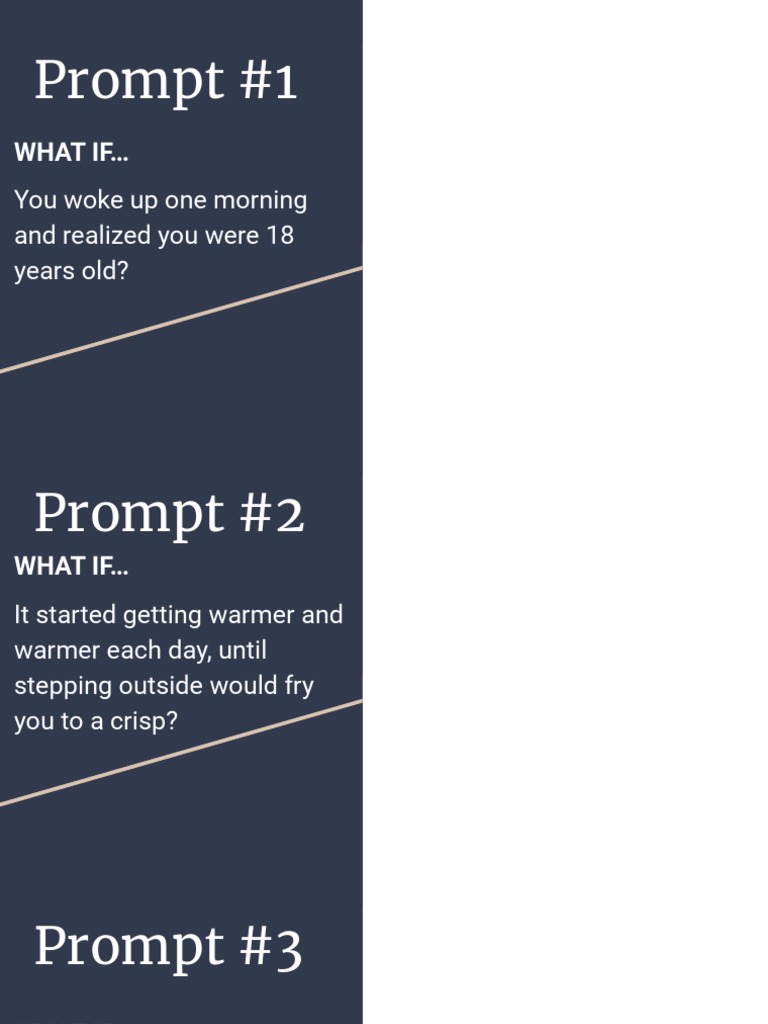 Writing Prompts Slideshow | PDF