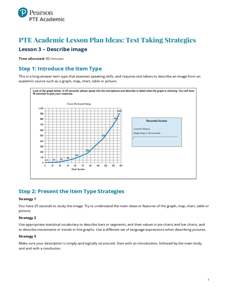 PTE Academic Lesson Plan Ideas: Test Taking Strategies | PDF | Human ...