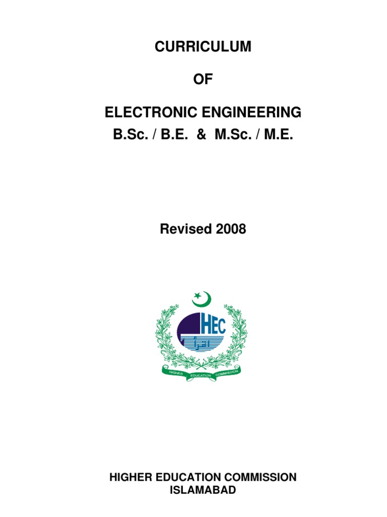 Electronic Engineering-2008 | PDF | Course Credit | Electrical Engineering
