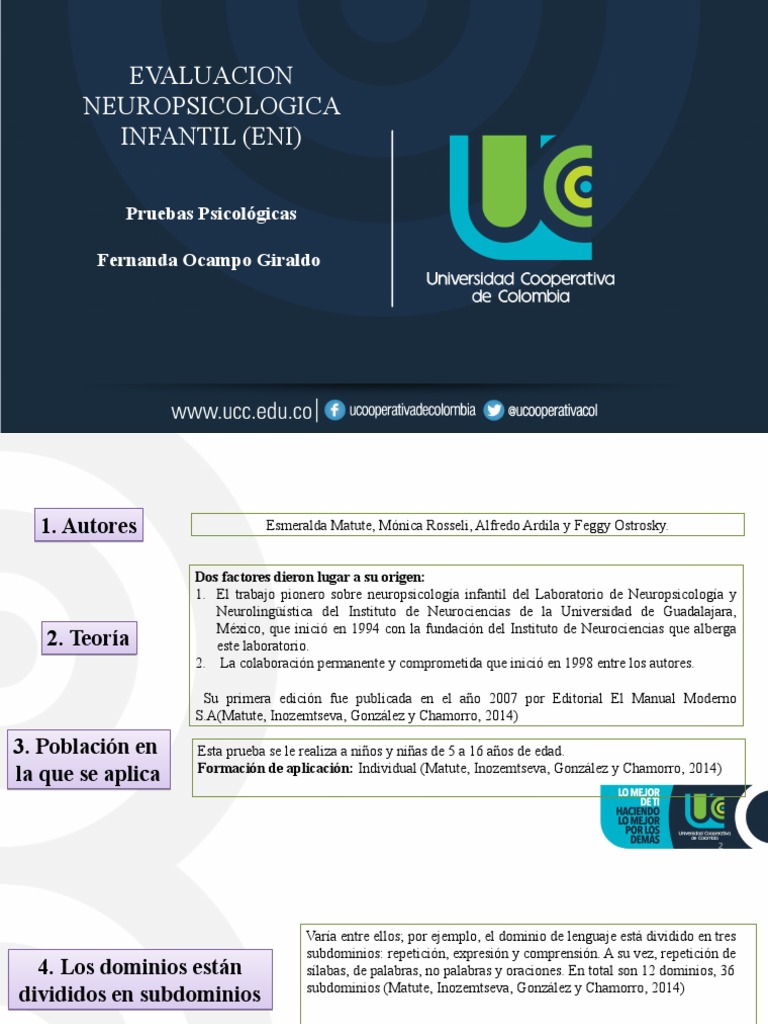 Prueba ENI | PDF | Memoria | Neuropsicología