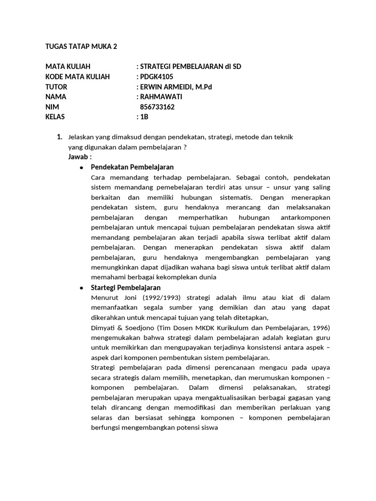 TTM 2 STRATEGI-dikonversi | PDF