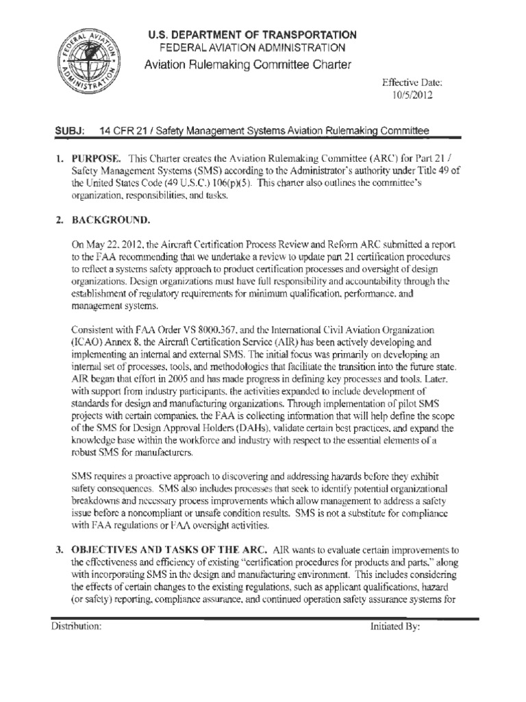 Part21arc Faa | PDF | Federal Aviation Administration | Rulemaking