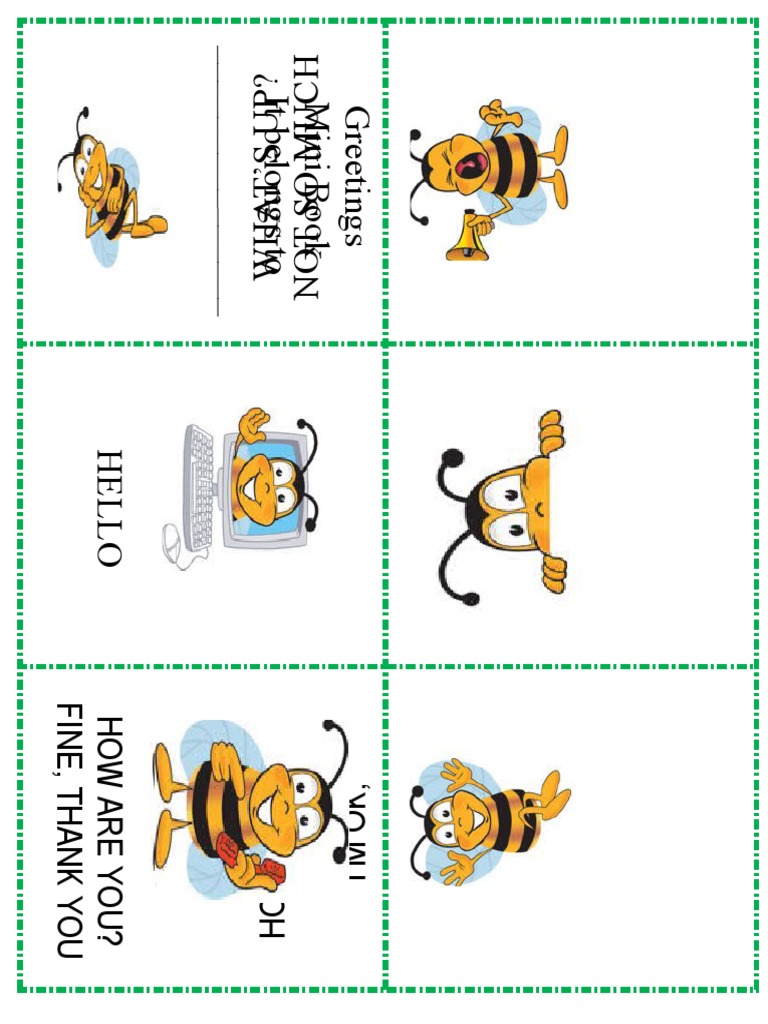 Greetings Mini Book Worksheet | PDF | Self-Improvement