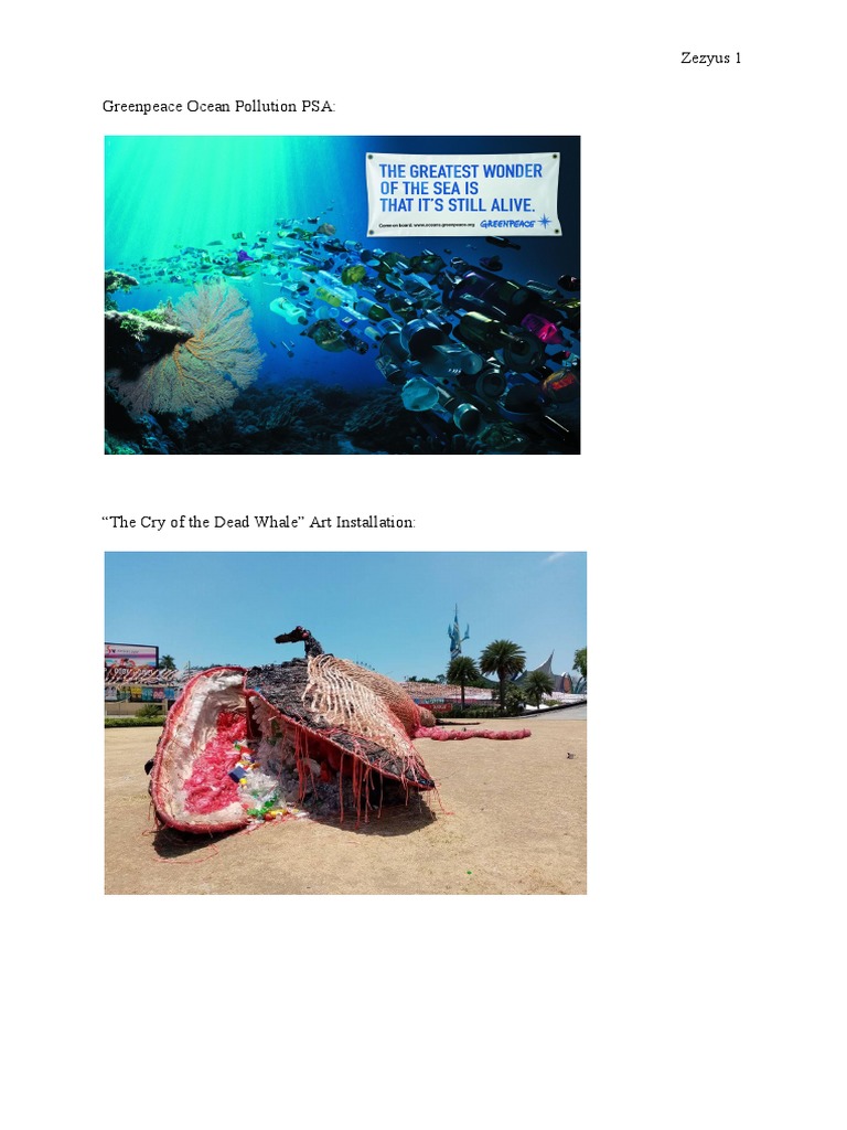 Zezyus 1 Greenpeace Ocean Pollution PSA | PDF | Pollution | Waste