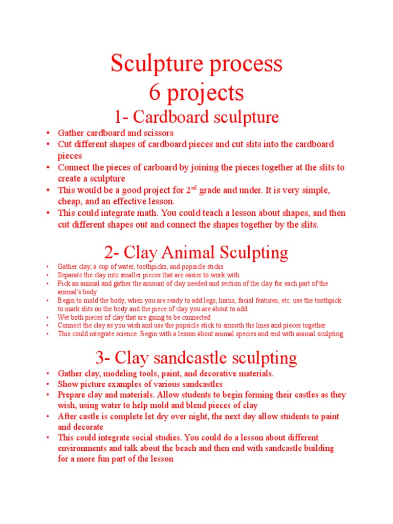 Sculpture Process | PDF | Sculpture | Clay