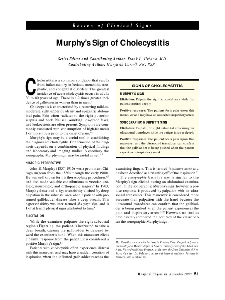 Murphy sign | Medicine | Medical Specialties