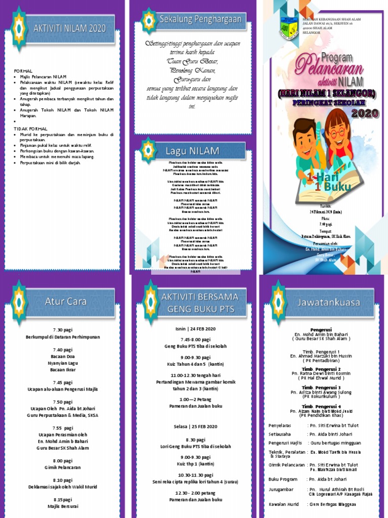 Pamplet Pelancaran Nilam 2020 | PDF