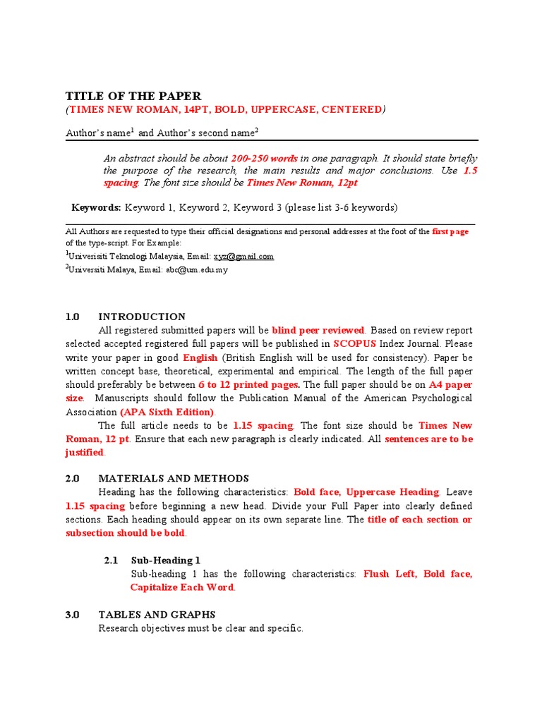 Full Paper Format Headway 1 | PDF | Paragraph | Reserved Word