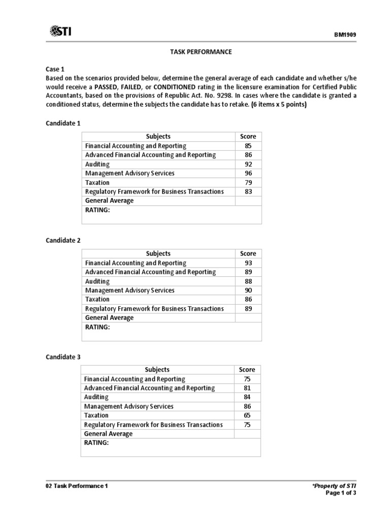 02 Task Performance 1 | Download Free PDF | Accountant | Accounting