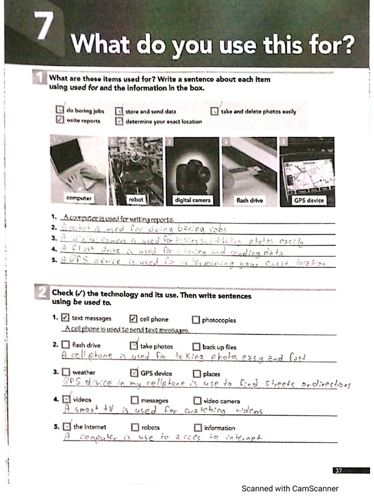 Workbook Unit 7 | PDF