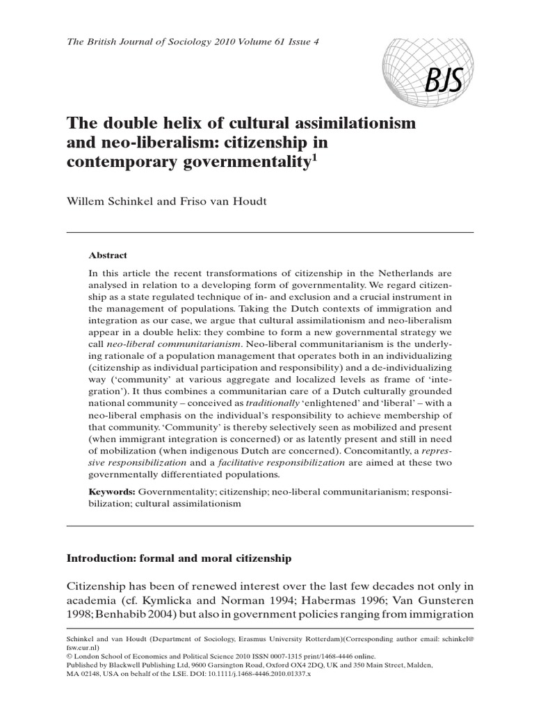 The Double Helix of Cultural Assimilationism and Neo-Liberalism ...