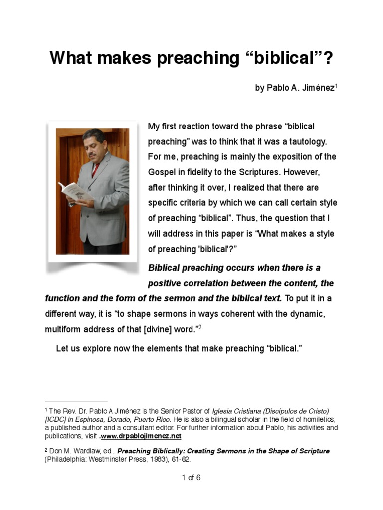 Criteria for Biblical Preaching: Exploring the Elements that Make ...