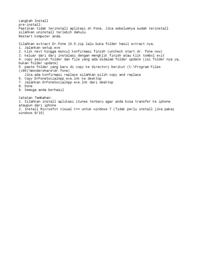 Install DR Fone | PDF