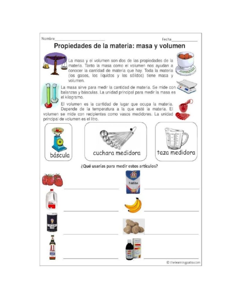 Actividad Propiedades de La Materia. | PDF