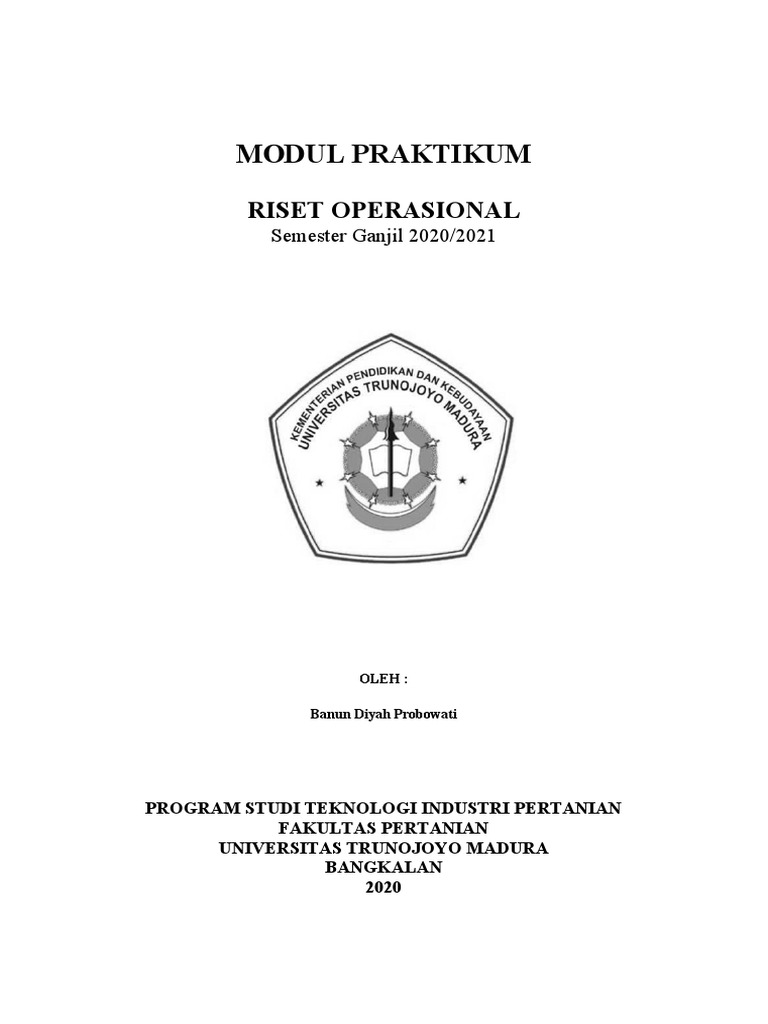 Modul Praktikum Riset Operasional | PDF