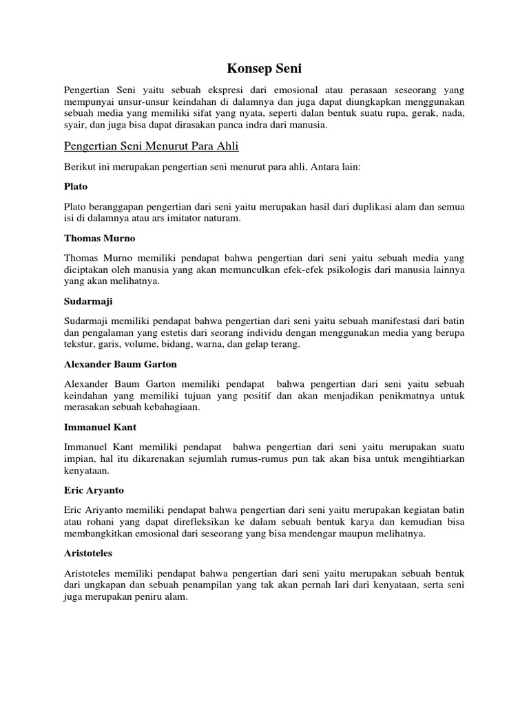 Konsep Seni | PDF
