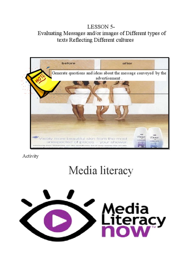 LESSON 5 Evaluating Messages Andor Images of Different Types of Texts ...