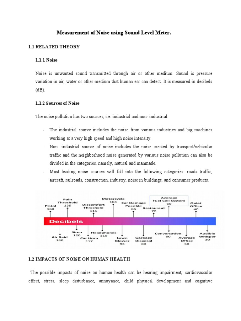 Noise Measurement with Sound Level Meter | PDF | Sound Technology ...