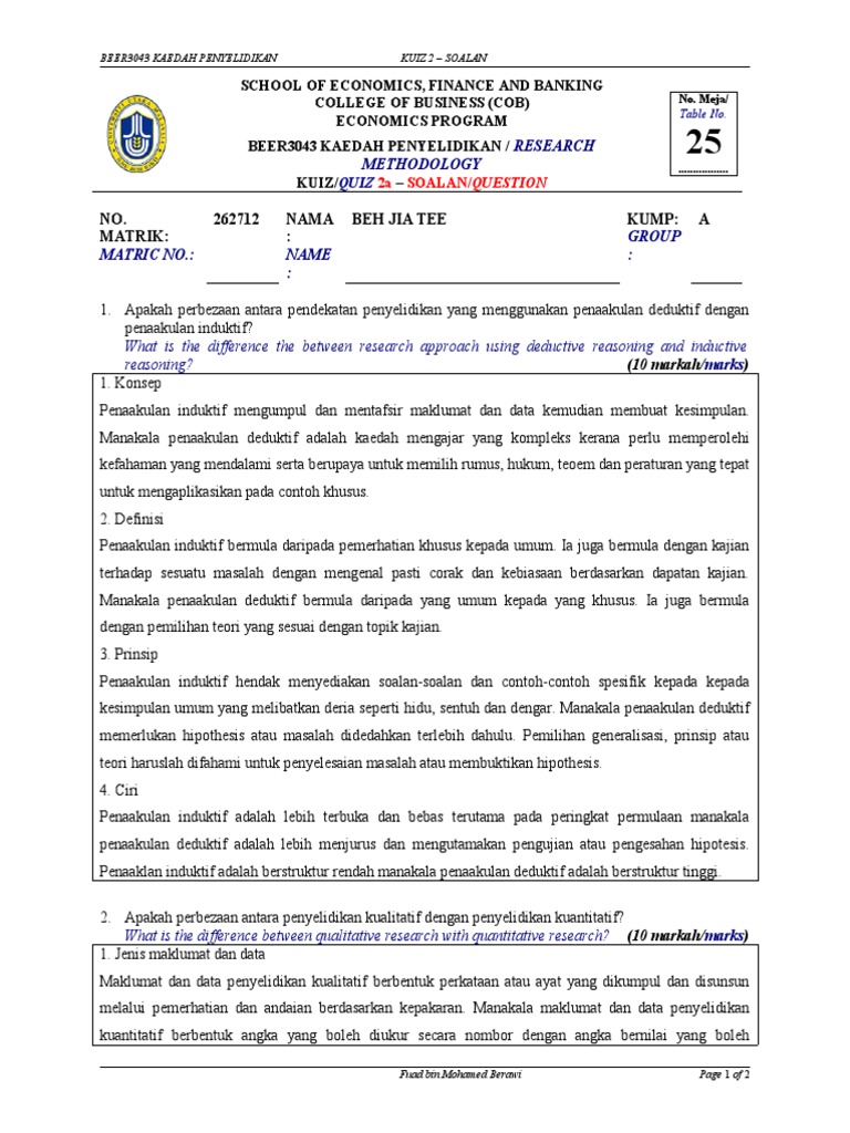 Beer3043 (A) 25 262712 Beh Jia Tee - Latihan02a | PDF