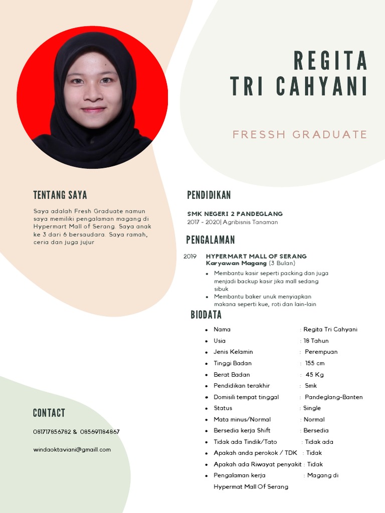 CV Regita Tri Cahyani | PDF