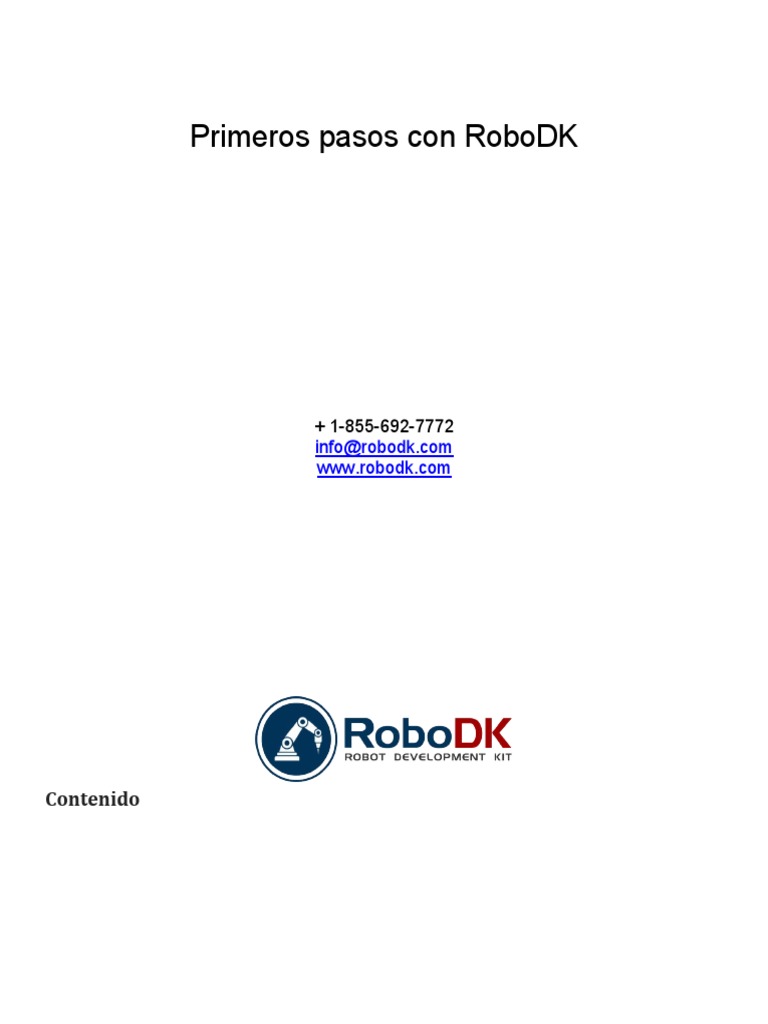 RoboDK Doc ES Getting Started | PDF | Robot | Robótica