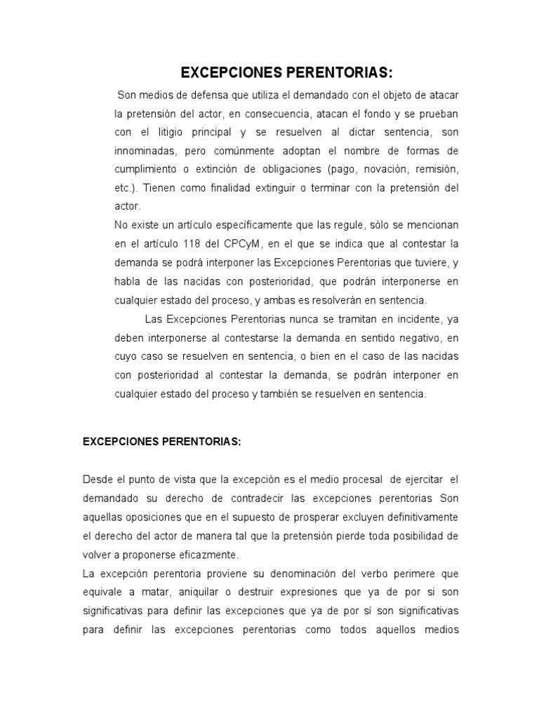 Qué Son Las Excepciones Perentorias, La Reconvención y La Rebeldía ...