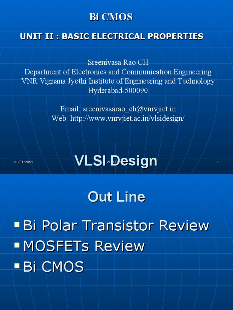 VLSI | PDF | Cmos | Mosfet
