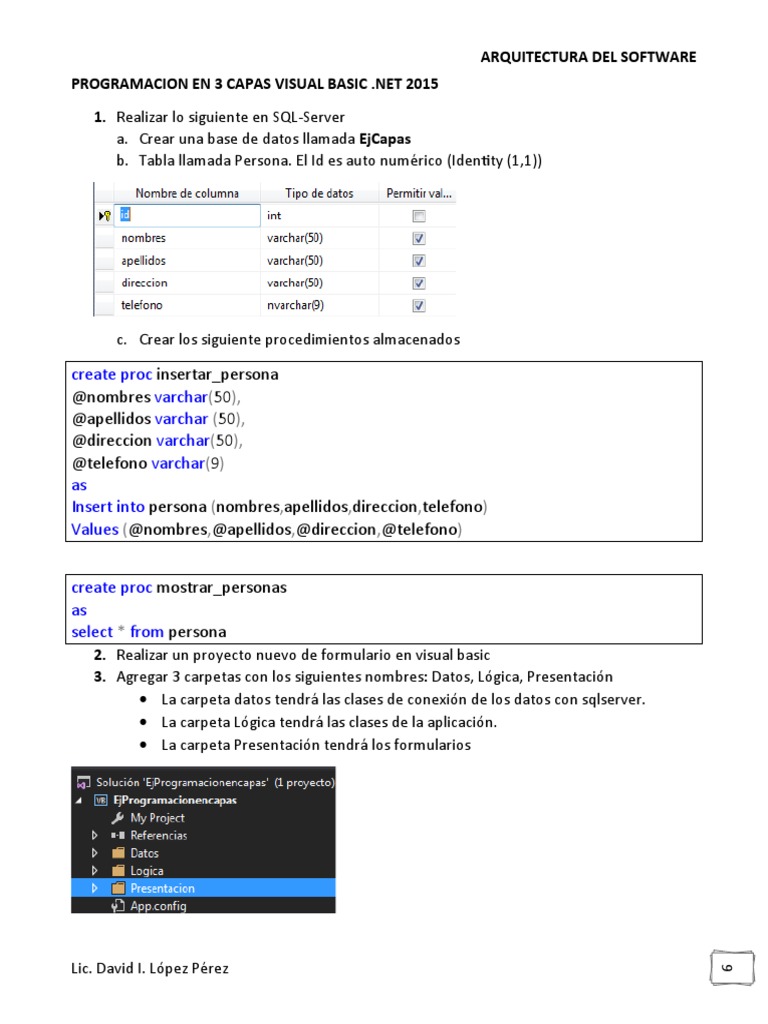 Programacion en 3 Capas Visual Basic-Ejemplo | PDF | Datos de ...