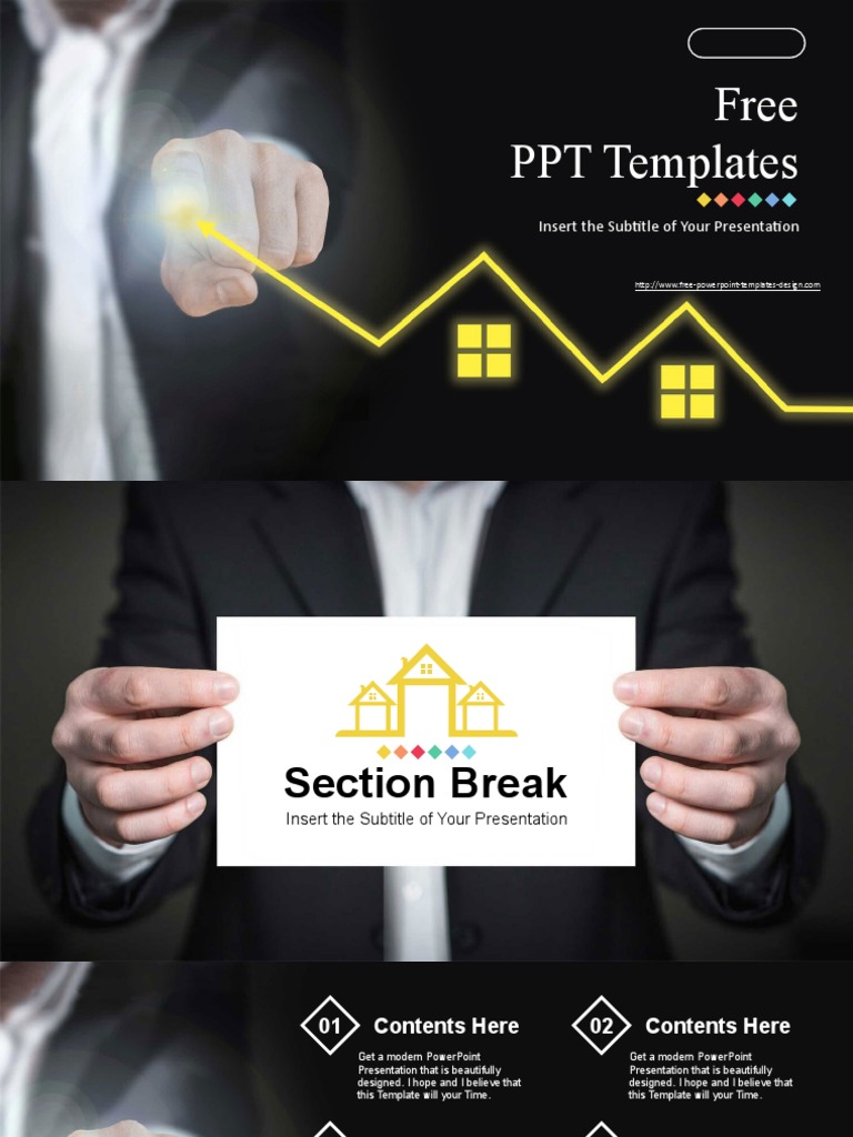 Real Estate Rise PowerPoint Templates | PDF | Infographics | Microsoft ...