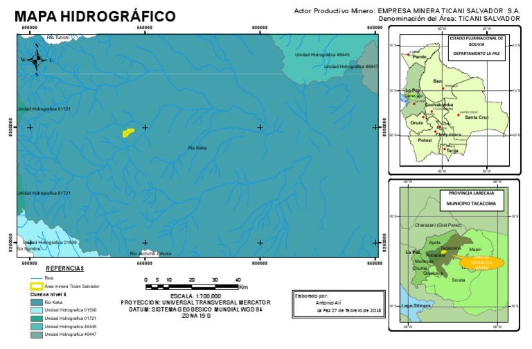 Mapa Hidrográfico de Bolivia 2018 | PDF | Bolivia | Geodesia