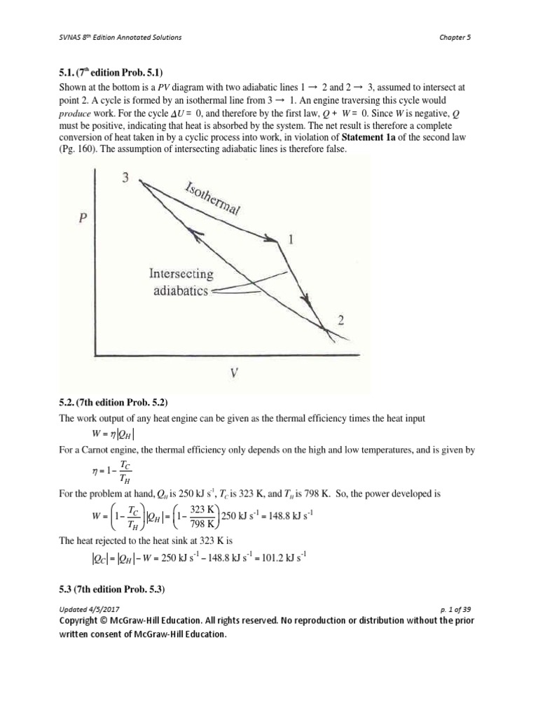 SVNAS 8e ISM Chapter 05 | PDF | Thermodynamic Properties | Heat