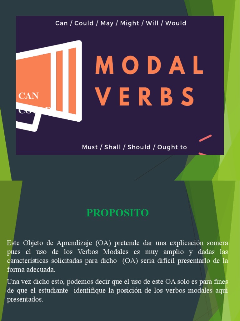 Exposicion de Ingles Verbos Modales Can y Could | PDF | Verbo ...