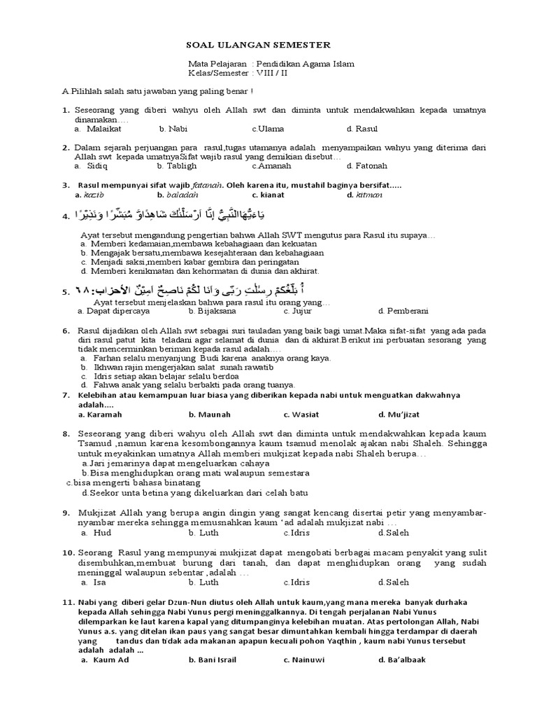 UAS 8 GENAP Setor | PDF