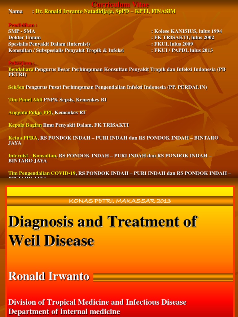 Diagnosis and Treatment of Weil Disease | PDF | Diseases And Disorders ...
