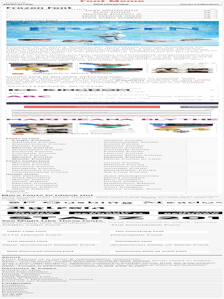 Frozen Font - Movie Font | PDF | Text