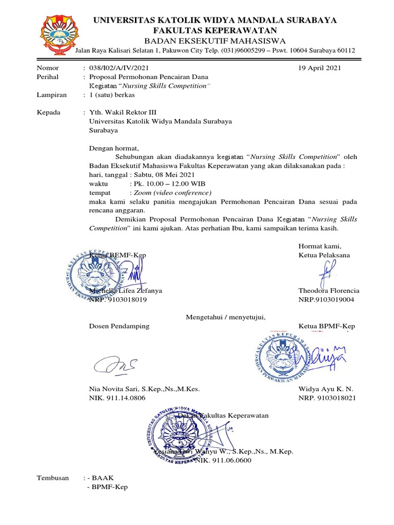 Proposal - BEM NURSING SKILLS COMPETITION 2021 | PDF