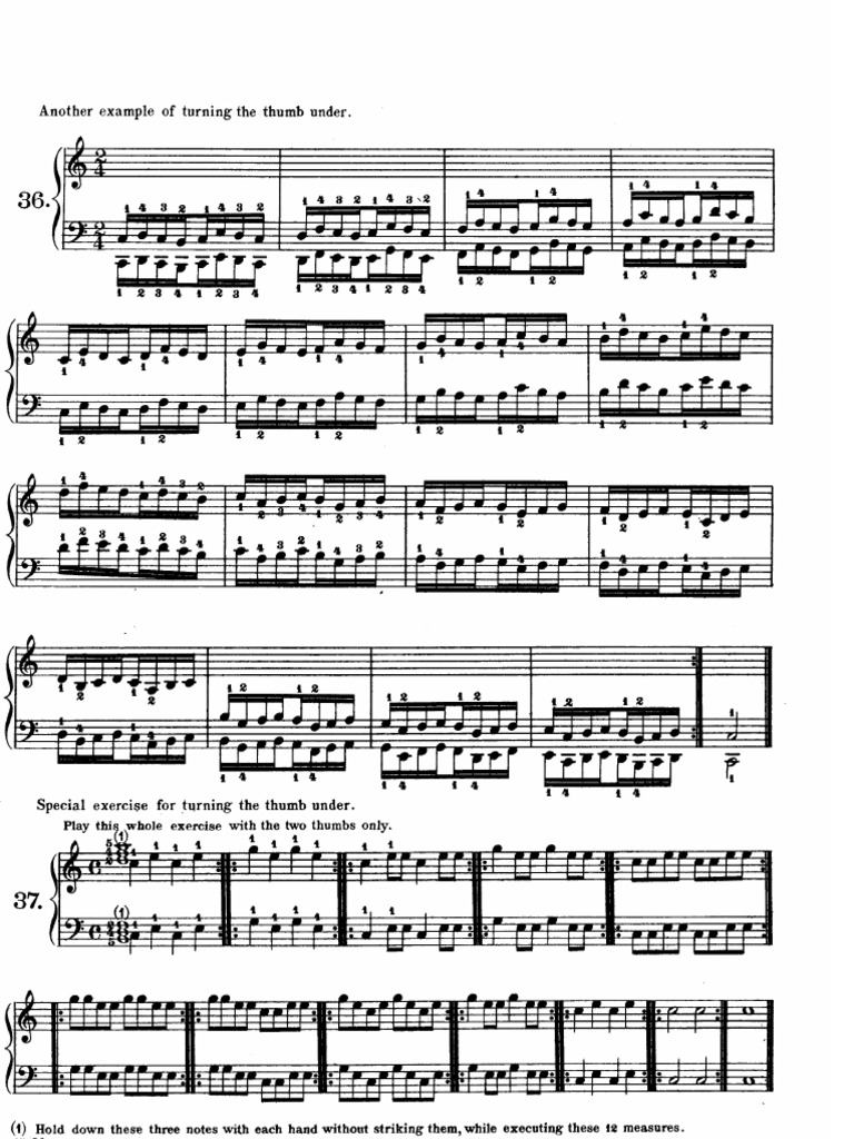 Escalas Mayores y Menores - Apartado C. HANON | PDF